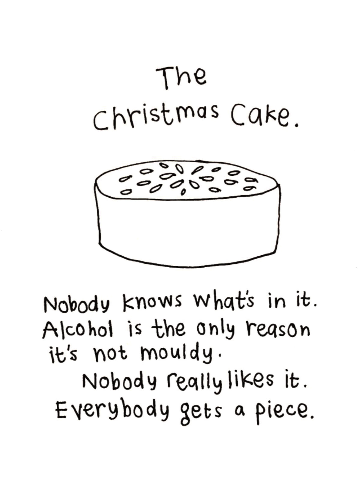 Homemade Christmas Cake Card – Hazel Bee